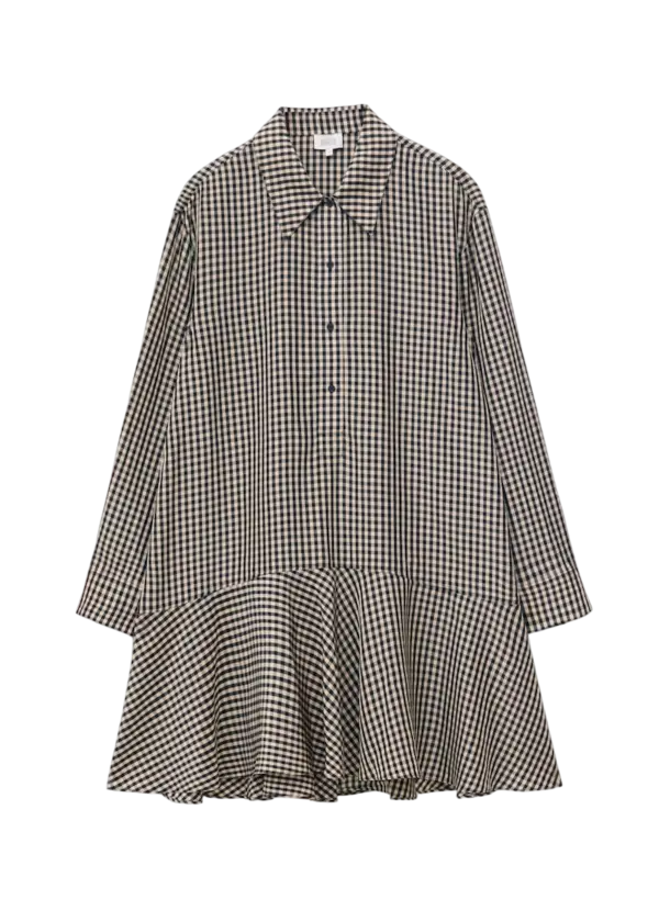 & Other Stories Drop Waist Cotton Shirt Dress