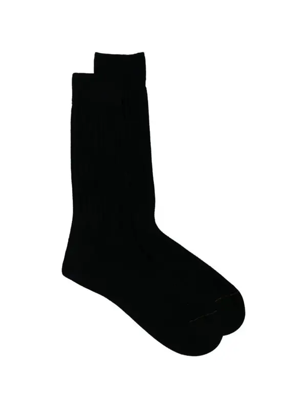 Zegna Ribbed-knit Mid-calf Socks - Blue