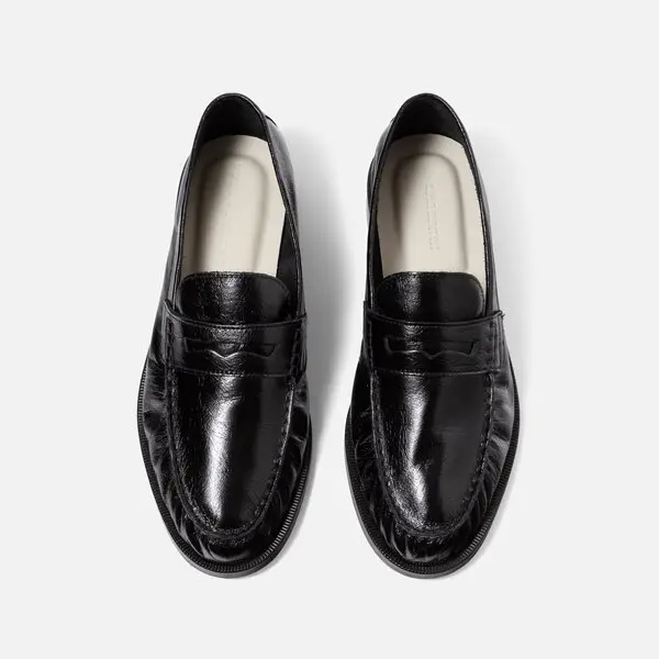 DUKE + DEXTER Cb Ruched Loafer - Black