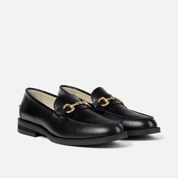 DUKE + DEXTER Wilde Bit Loafer - Black Leather