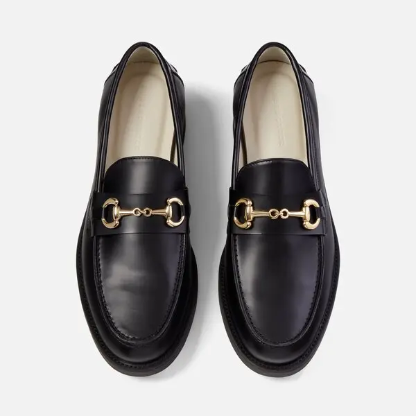 DUKE + DEXTER Wilde Bit Loafer - Black Leather