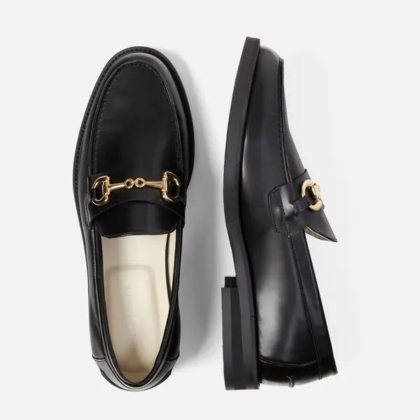 DUKE + DEXTER Wilde Bit Loafer - Black Leather