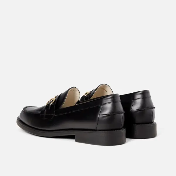 DUKE + DEXTER Wilde Bit Loafer - Black Leather