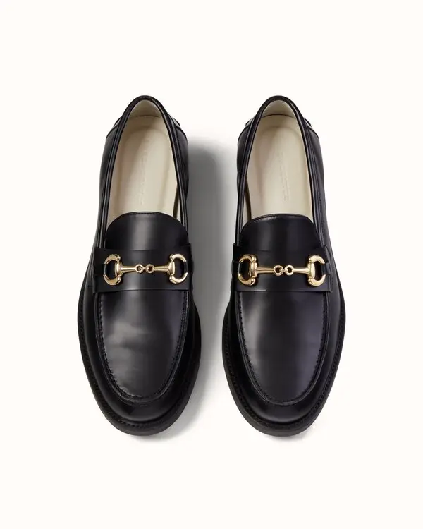 DUKE + DEXTER Wilde Black Bit Loafer