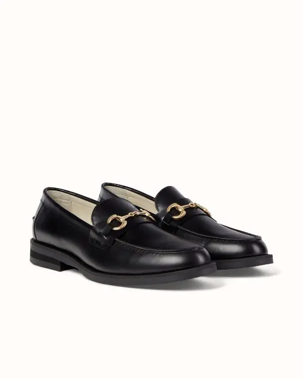 DUKE + DEXTER Wilde Black Bit Loafer