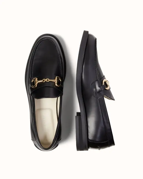 DUKE + DEXTER Wilde Black Bit Loafer