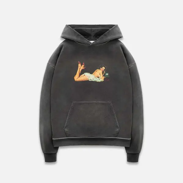 DUKE + DEXTER Printed Washed Hoodie