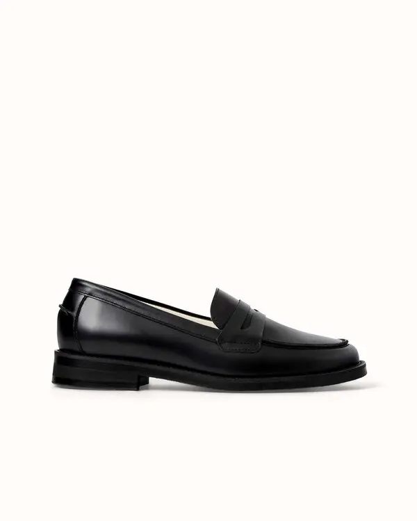 DUKE + DEXTER Wilde Penny Loafer - Black