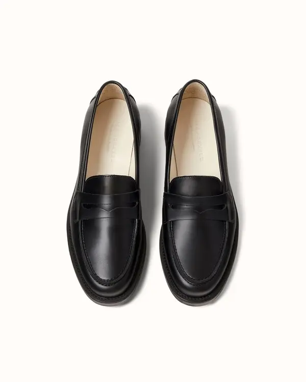 DUKE + DEXTER Wilde Penny Loafer - Black