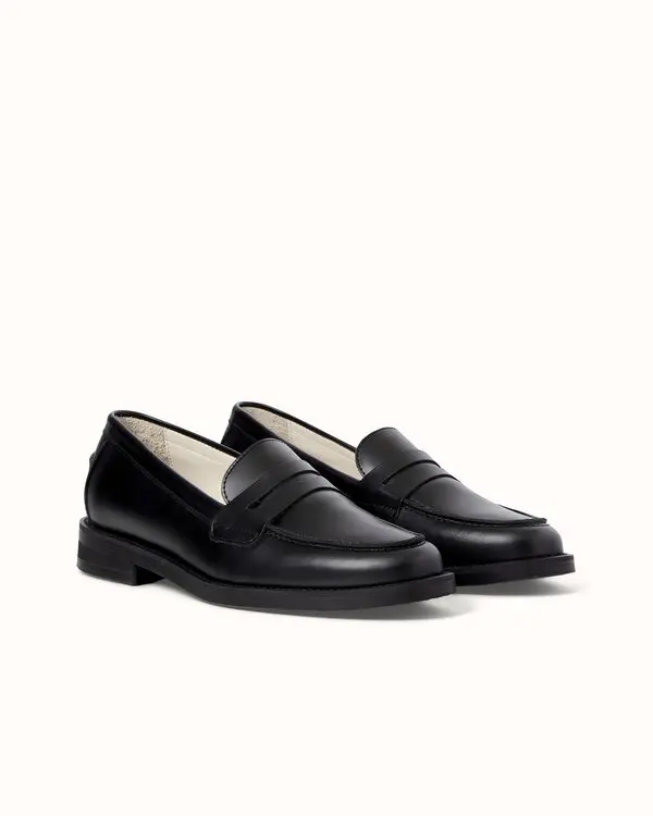DUKE + DEXTER Wilde Penny Loafer - Black