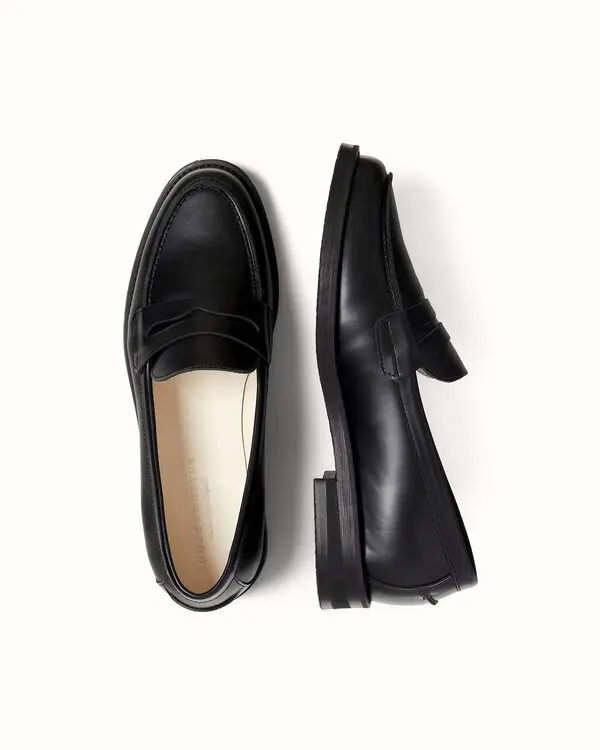 DUKE + DEXTER Wilde Penny Loafer - Black