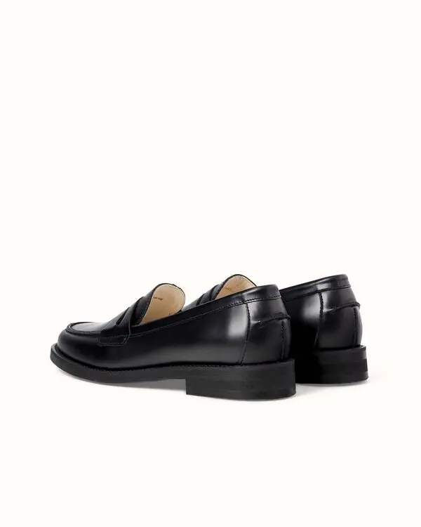 DUKE + DEXTER Wilde Penny Loafer - Black