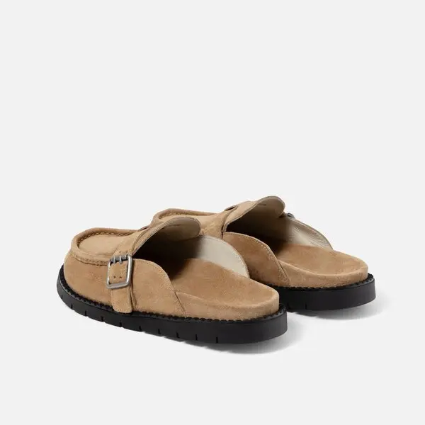DUKE + DEXTER Winston Suede Mules - Mocha
