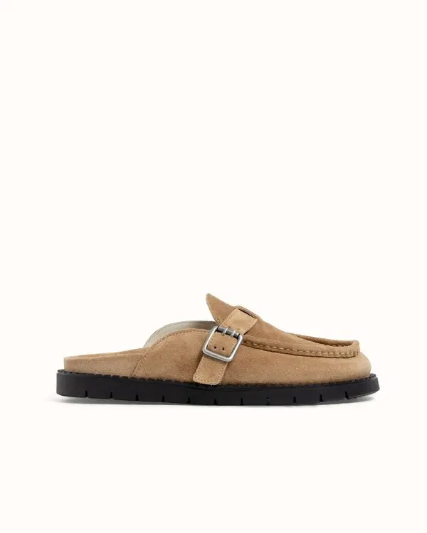 DUKE + DEXTER Winston Suede Mules - Mocha