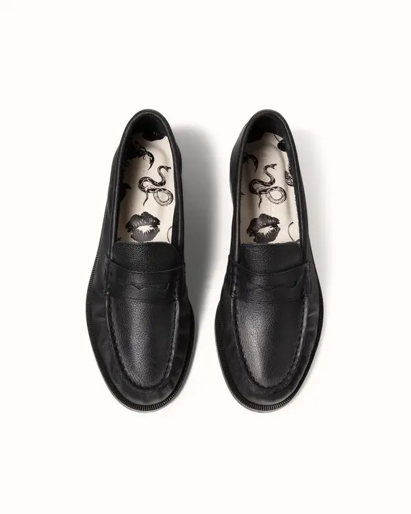 DUKE + DEXTER Ezra Tumbled Ruched Loafer