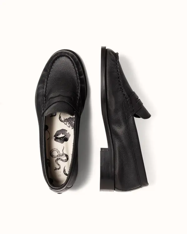 DUKE + DEXTER Ezra Tumbled Ruched Loafer