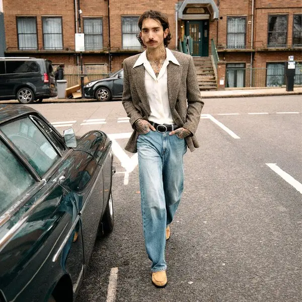 DUKE + DEXTER Ezra Suede Ruched Loafer