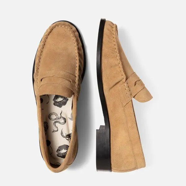 DUKE + DEXTER Ezra Suede Ruched Loafer
