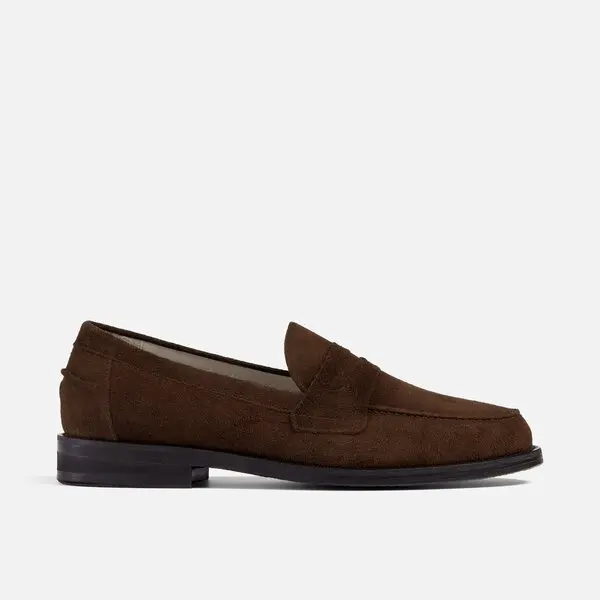 DUKE + DEXTER Wilde Penny Loafer - Brown Suede