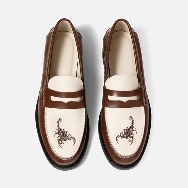 DUKE + DEXTER Wilde Chestnut Penny Loafer - Scorpion