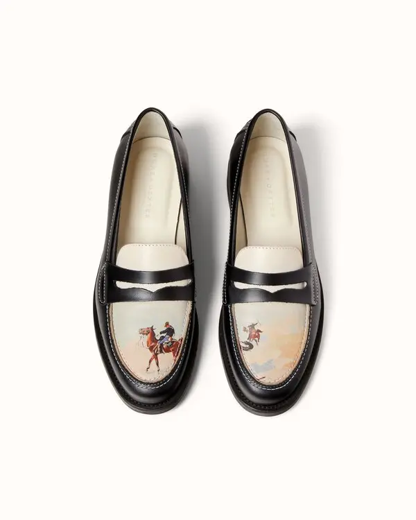 DUKE + DEXTER Wilde Penny Loafer With Western Graphic Print - Advanced Guard
