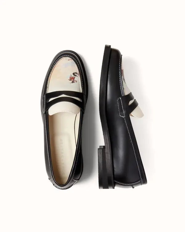 DUKE + DEXTER Wilde Penny Loafer With Western Graphic Print - Advanced Guard