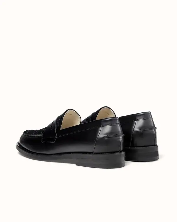DUKE + DEXTER Wilde Vine Penny Loafer - Black