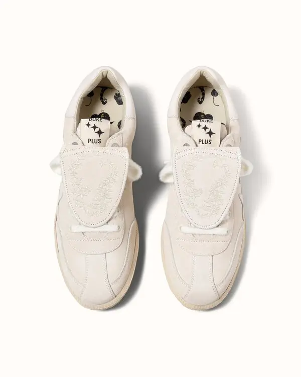 DUKE + DEXTER Plus Duke Off-white Lace-up Sneakers - Suede