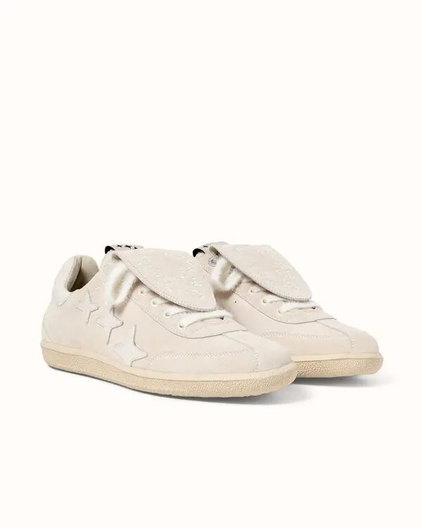 DUKE + DEXTER Plus Duke Off-white Lace-up Sneakers - Suede