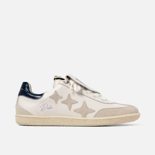 DUKE + DEXTER Plus Designer Duke White + Navy Sneaker - Ny