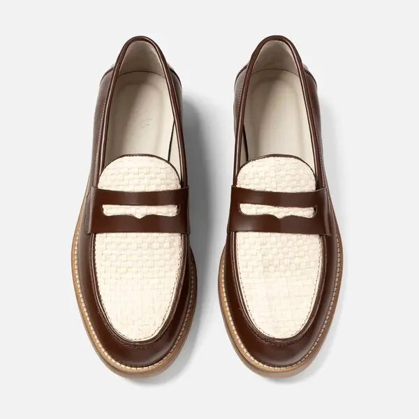DUKE + DEXTER Peso Woven Penny Loafer - Basket Weave