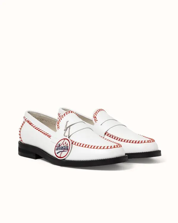 DUKE + DEXTER Wilde Dexter Penny Loafer In White Nappa Leather - Baseball