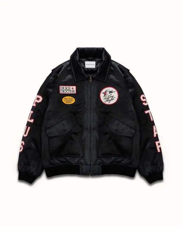 DUKE + DEXTER Plus Bomber Jacket - Satin