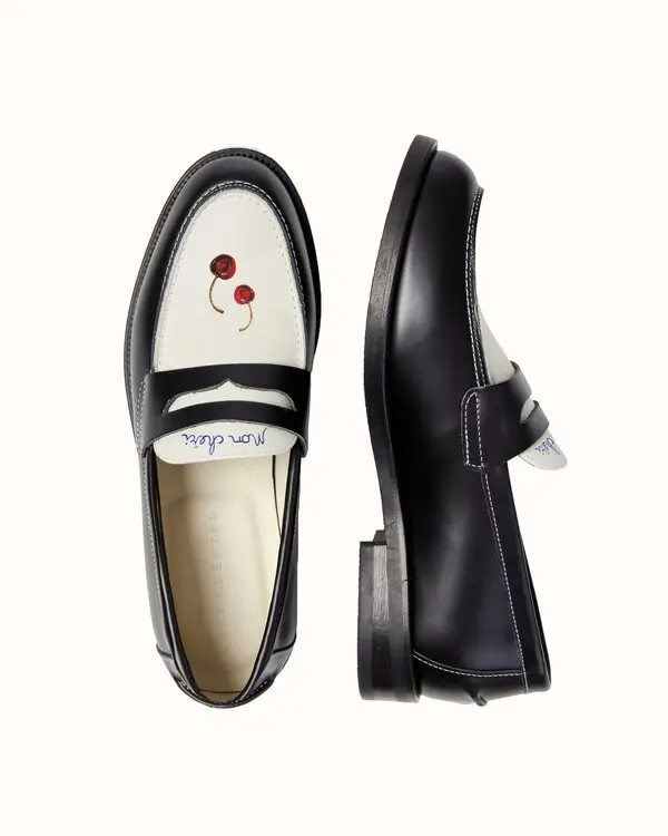 DUKE + DEXTER Wilde Penny Loafer - Cherry