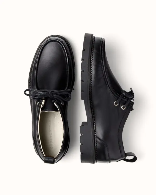DUKE + DEXTER Moby Lace-up Leather Boots - Black