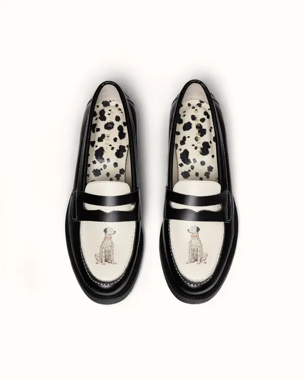 DUKE + DEXTER Wilde Penny Loafer - Dalmatian