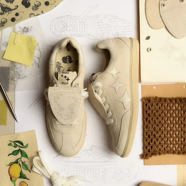 DUKE + DEXTER Plus Duke Off-white Sneakers - Suede