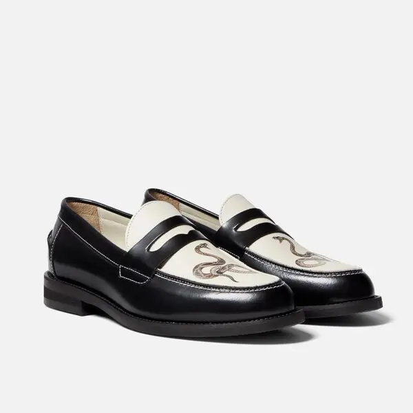 DUKE + DEXTER Wilde Penny Loafer - Snake