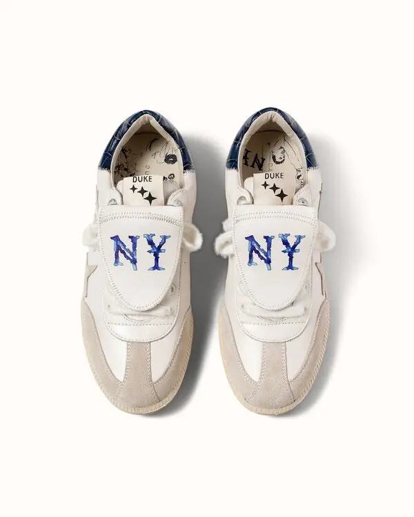 DUKE + DEXTER Plus Duke White + Navy Sneakers - Ny