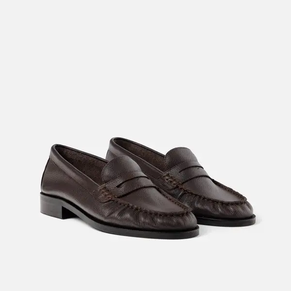 DUKE + DEXTER Ezra Pebble Ruched Loafer