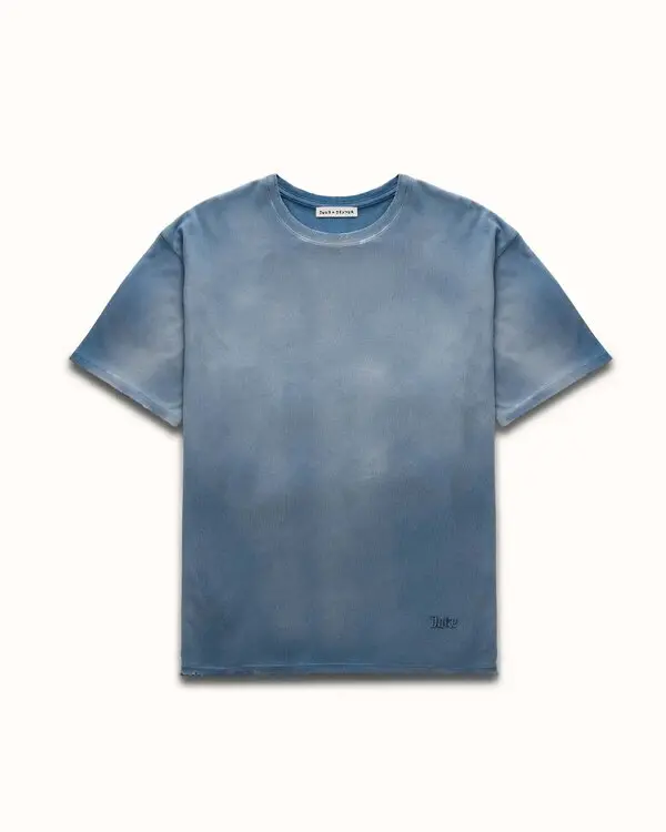DUKE + DEXTER Sun Faded Workwear T-shirt - Washed Navy