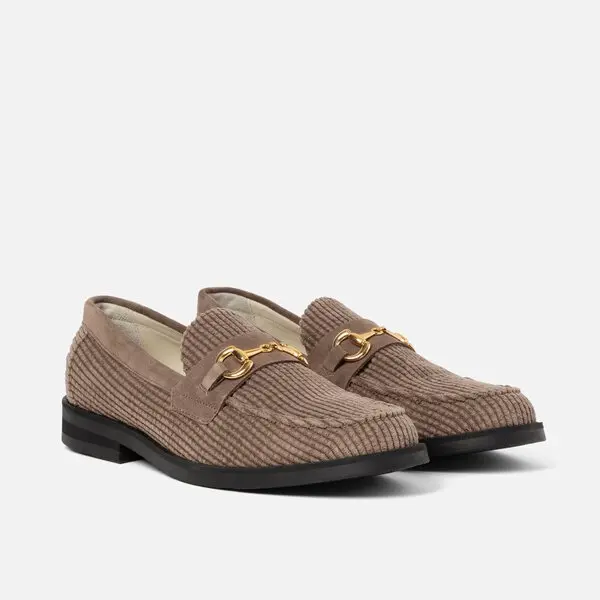 DUKE + DEXTER Wilde Corduroy Bit Loafer - Brown
