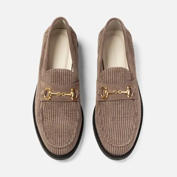 DUKE + DEXTER Wilde Corduroy Bit Loafer - Brown