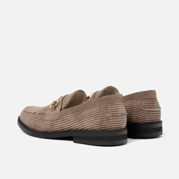 DUKE + DEXTER Wilde Corduroy Bit Loafer - Brown