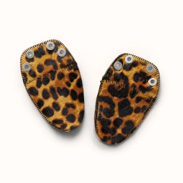 DUKE + DEXTER Plus Duke Leather And Suede Sneakers With Detachable Leopard Print Pony Hair Tongues