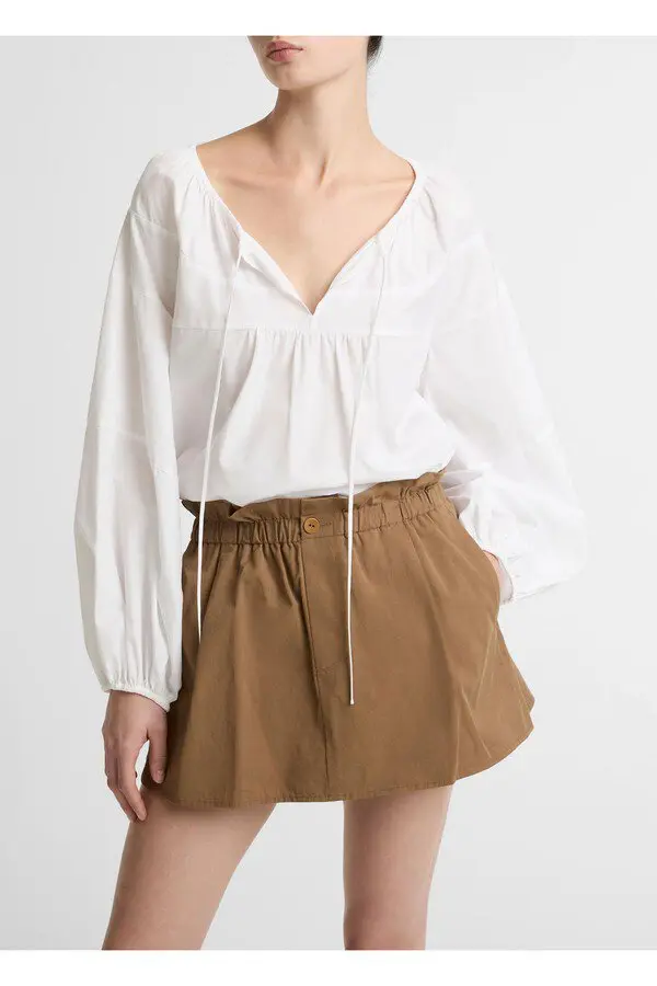 Vince Cotton Pull-on Skort - Natural