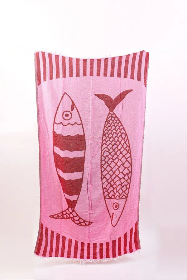 Velvet By Graham & Spencer Novelty Turkish Towel - Pink