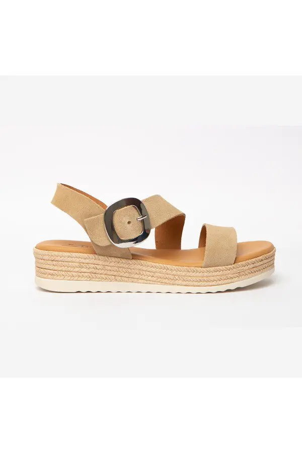 MENINA STEP Liena Platform Espadrille Sandals - Natural