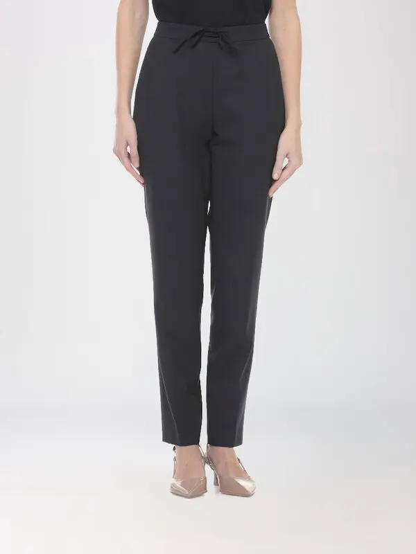 Fabiana Filippi Virgin Wool Blend Slim Fit Trousers - Blue