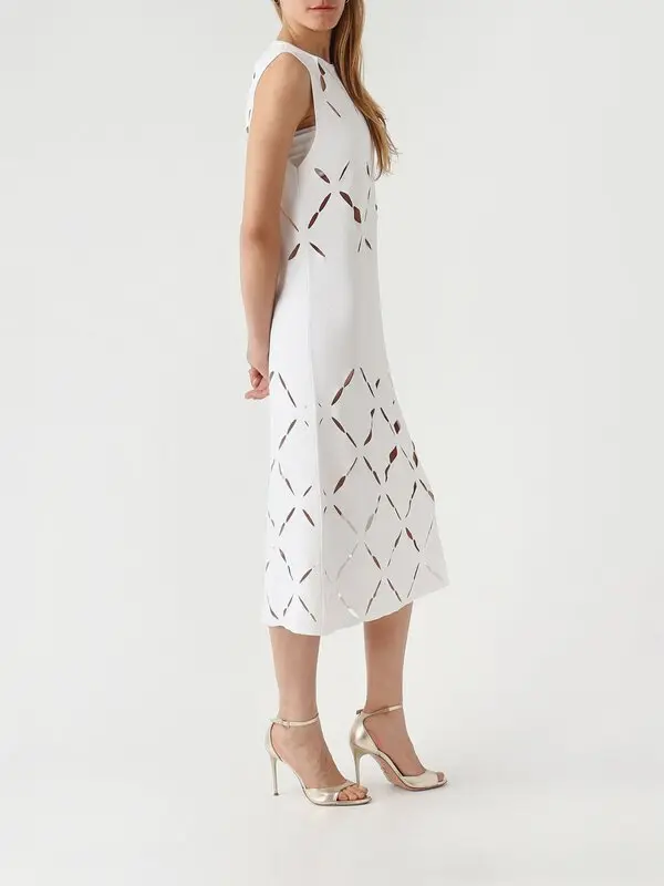 Liviana Conti Sleeveless Midi Dress - White